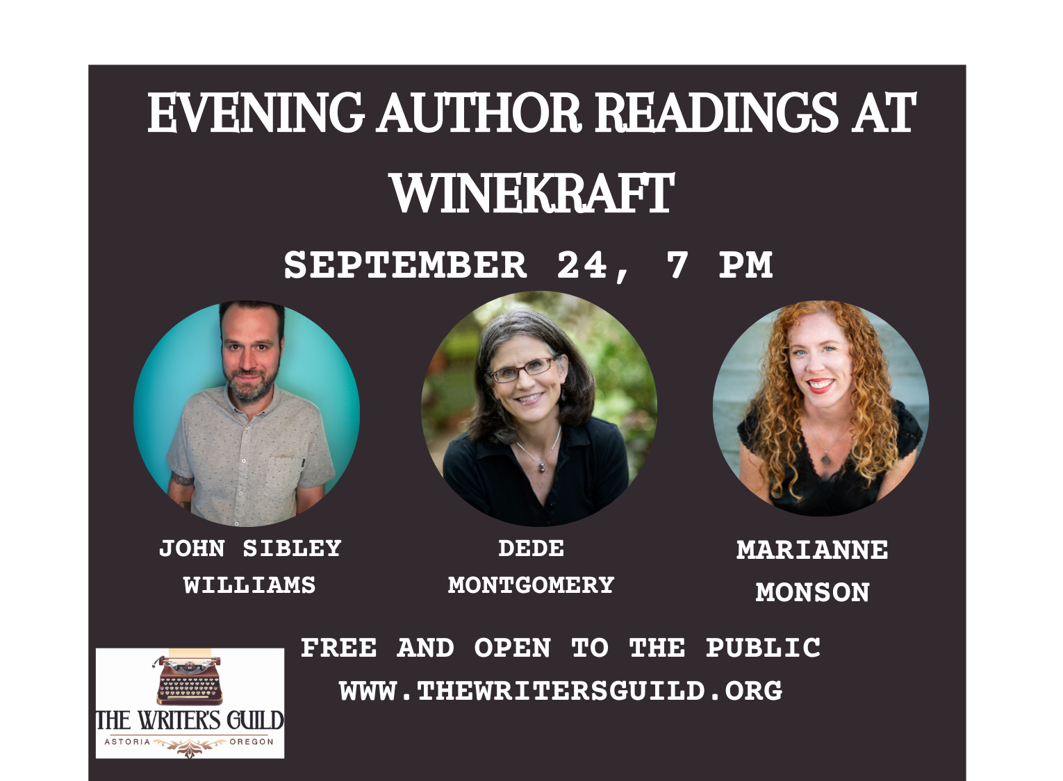 Reading with Three Oregon Authors - Oregon Poetry Association